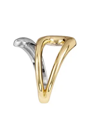 ATHRA LUXE Modern Muse Two-tone Open Ring