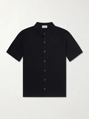 John Smedley Folke Sea Island Cotton Shirt - Black