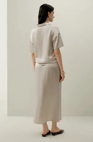 Lilysilk Silk Charmeuse Pull-on Skirt