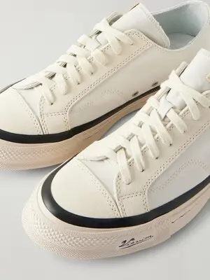 Visvim Nolan Suede-trimmed Canvas Sneakers - Neutrals