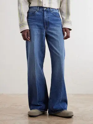 THE ELDER STATESMAN Hunter Wide-leg Jeans - Blue