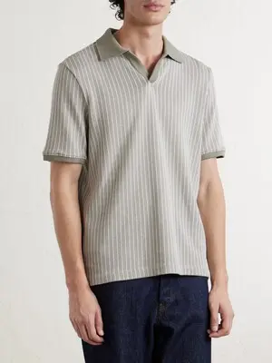 Mr P. Striped Organic Cotton Polo Shirt