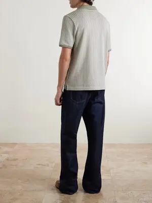 Mr P. Striped Organic Cotton Polo Shirt