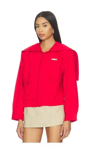 Sandy Liang Cotton Zip Up Jacket