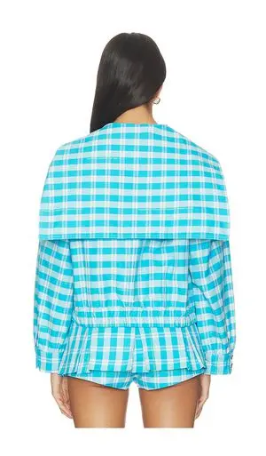 Sandy Liang Checked Zip-up Jacket