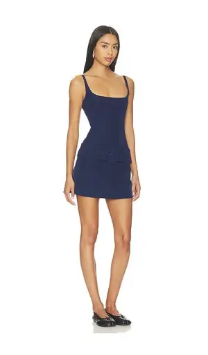 Sandy Liang Belted Mini Dress - Navy