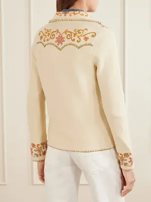 Ralph Lauren Bella Crochet-trimmed Cotton And Cashmere-blend Cardigan