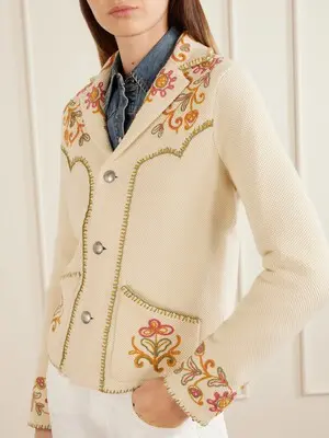 Ralph Lauren Bella Crochet-trimmed Cotton And Cashmere-blend Cardigan