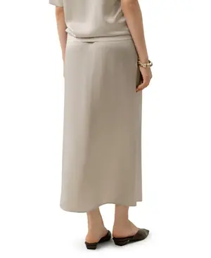 Lilysilk Washable Silk Charmeuse Pull-on Skirt