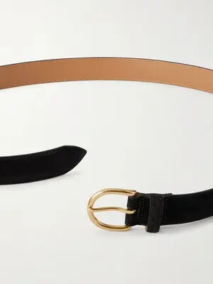 MORJAS 3cm 'the Belt' Suede Belt - Black