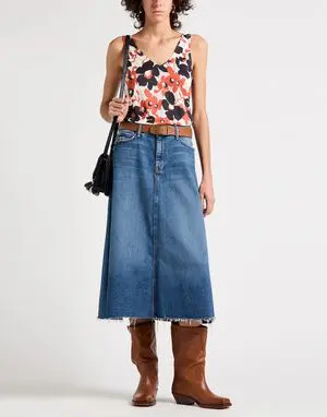 Majestic Filatures Cotton And Linen Floral-print Top - Red
