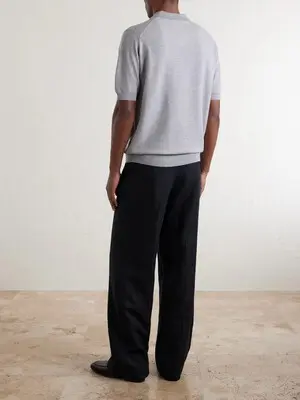 John Smedley 14.singular Slim-fit Merino Wool-piqué Polo Shirt - Gray