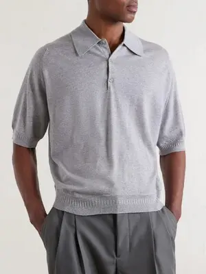 John Smedley Bill Nighy Merino Wool Polo Shirt