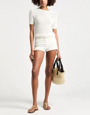 MOORER Sweater With Crochet Knit