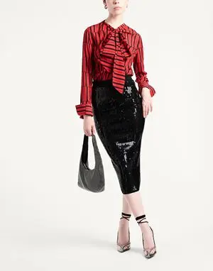 FERRAGAMO Striped Bow Shirt