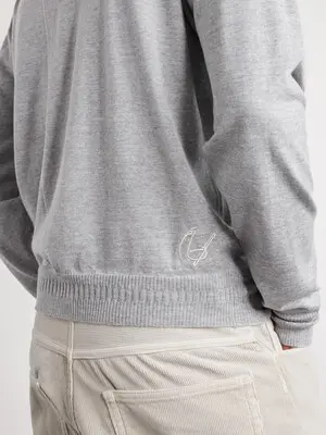 John Smedley Bill Nighy Merino Wool Cardigan - Gray