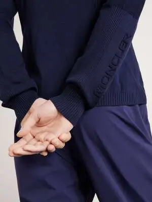 Moncler Logo-appliquéd Crepe Sweater
