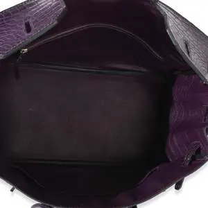 Hermès Amethyst Matte Niloticus Crocodile Birkin 35 Phw - Purple