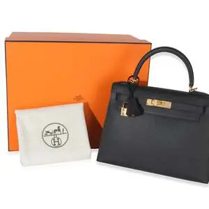 Hermès Epsom Sellier Kelly 28 Phw - Black