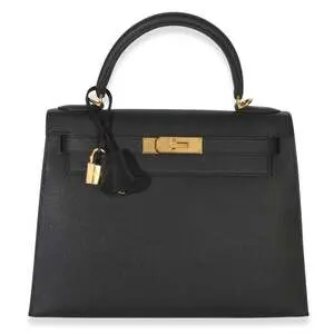 Hermès Epsom Sellier Kelly 28 Phw - Black