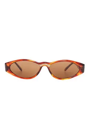 SUNGLASS MUSEUM Vintage Gala Oval Sunglasses - Brown Motif