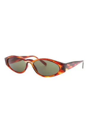 SUNGLASS MUSEUM Vintage Gala Oval Sunglasses - Brown