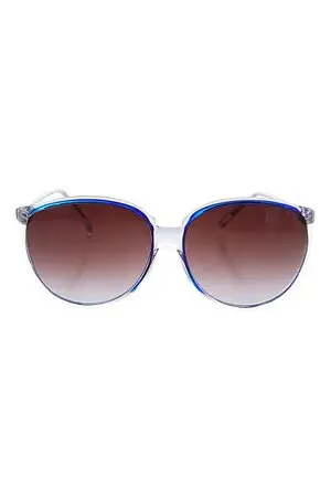 SUNGLASS MUSEUM Oversized Vintage April Sunglasses - Blue
