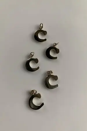 SHARPLILTEETH Vintage Sterling Letter C Charm