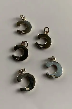 SHARPLILTEETH Vintage Sterling Letter C Charm