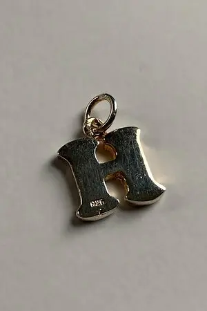 SHARPLILTEETH Vintage Sterling Letter H Initial Charm