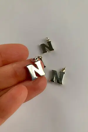 SHARPLILTEETH Sterling Initial Charm - Silver