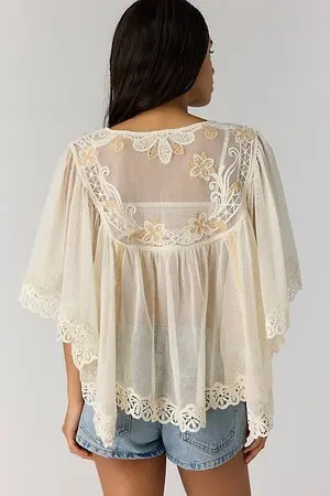 Free People Heritago Poncho Top