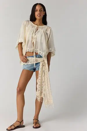 Free People Heritago Poncho Top