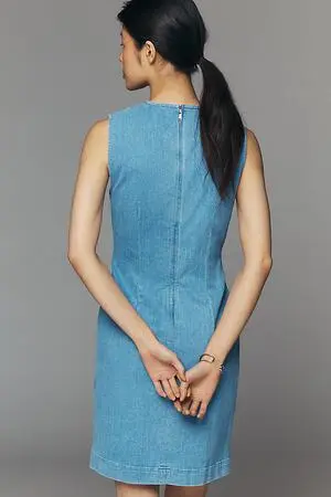 DL1961 Esme Instasculpt Denim Mini Dress - Medium Denim
