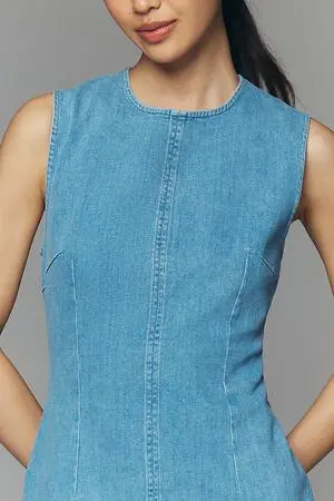 DL1961 Esme Instasculpt Denim Mini Dress - Medium Denim
