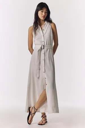 DL1961 Helena Sleeveless Button-front Midi Dress