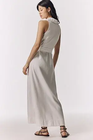 DL1961 Helena Sleeveless Button-front Midi Dress