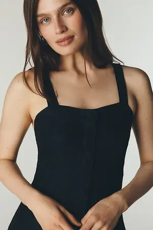 DL1961 Danika Linen Midi Dress - Black