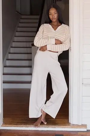 Eberjey Fine-gauge Sweater Pants - Ivory