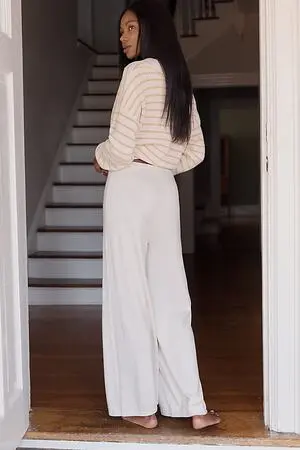 Eberjey Fine-gauge Sweater Pants - Ivory