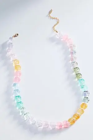 Anthropologie Resin Beaded Necklace - Multi