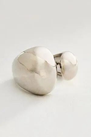 Anthropologie Molten Metal Adjustable Ring - Silver