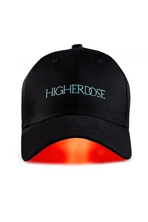 HIGHERDOSE Red Light Therapy Hat - Black