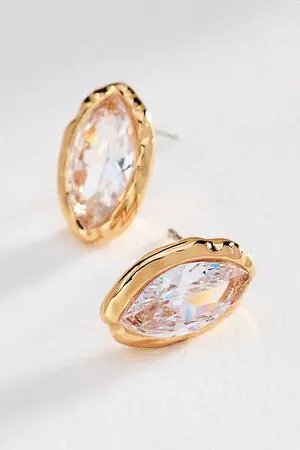 Ettika Crystal Stud Earrings - Gold
