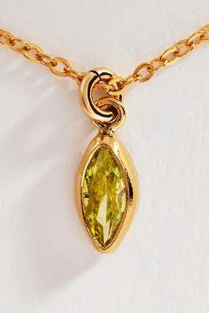 SET & STONES Marquise Birthstone Charm Necklace - August