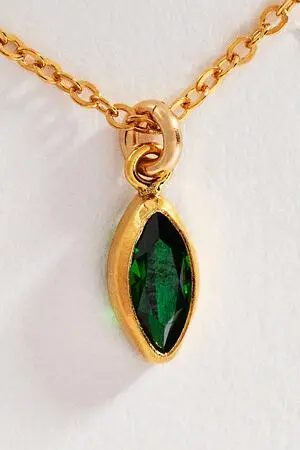 SET & STONES Marquise Birthstone Charm Necklace - May