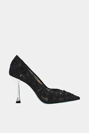 Betsey Johnson Jeni Mesh Heels - Black