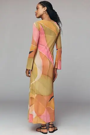NEVER FULLY DRESSED Aria Mesh Maxi Dress