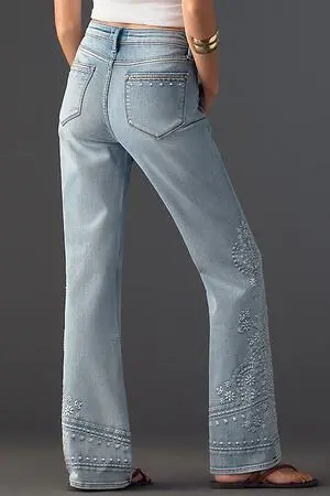 DRIFTWOOD Farrah High-rise Flare Jeans - Spring Snowflakes