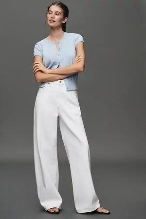 AGOLDE Low Curve High-rise Tapered Jeans - Milkshake